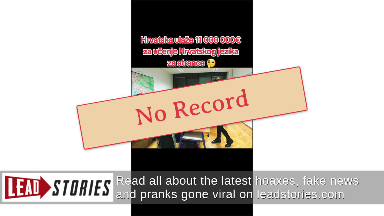 Fact Check: Croatia Is NOT Allocating 11 Million Euros For Teaching ...